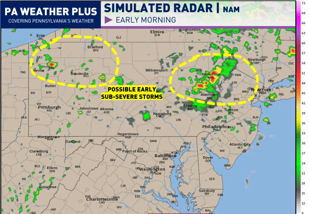 Strong Storms & Flash Flood Threat in Pennsylvania – Sunday Weather ...