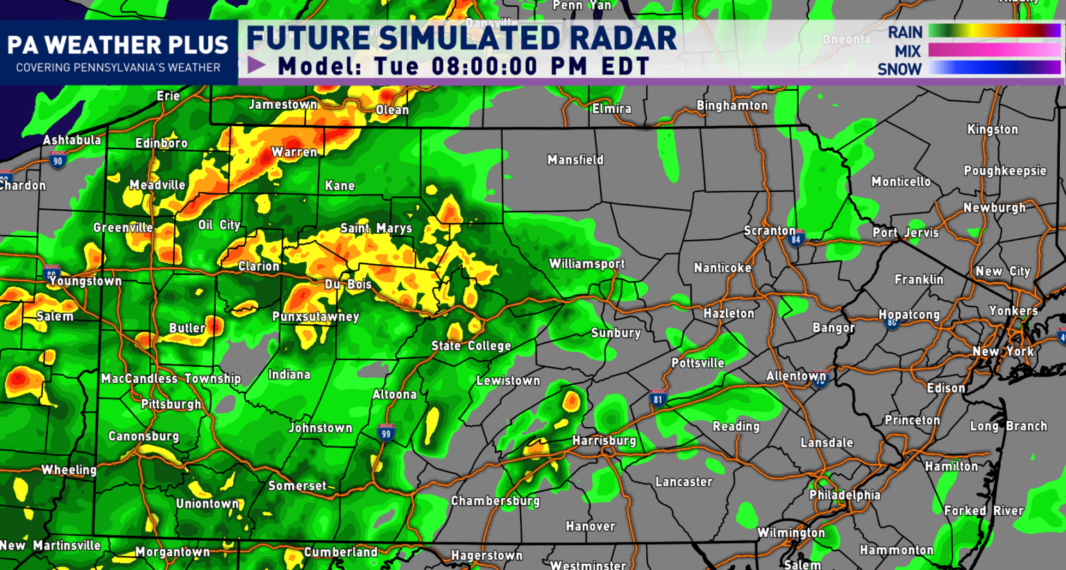Pennsylvania Weather: Cold Front Sparks Rainfall & Big Temperature Drop ...