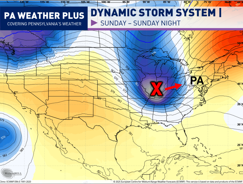Low Pressure Impacts Weather Forecast This Weekend - PA Weather Plus