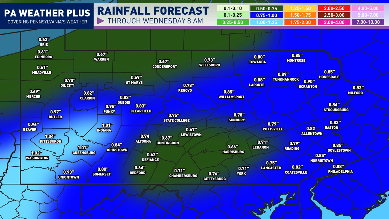 Pennsylvania Weather: Cold Front Sparks Rainfall & Big Temperature Drop ...