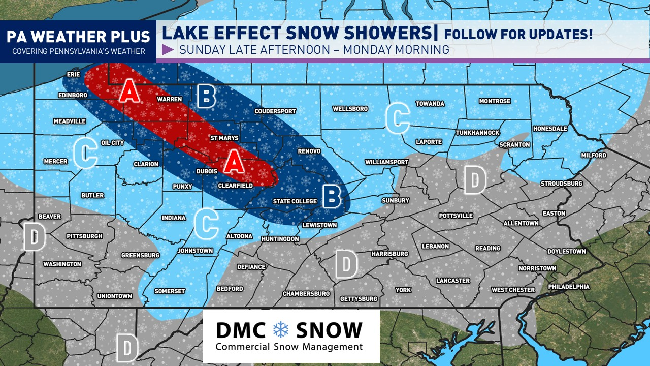 Snow Showers and Snow Squalls Return to Pennsylvania - PA Weather Plus