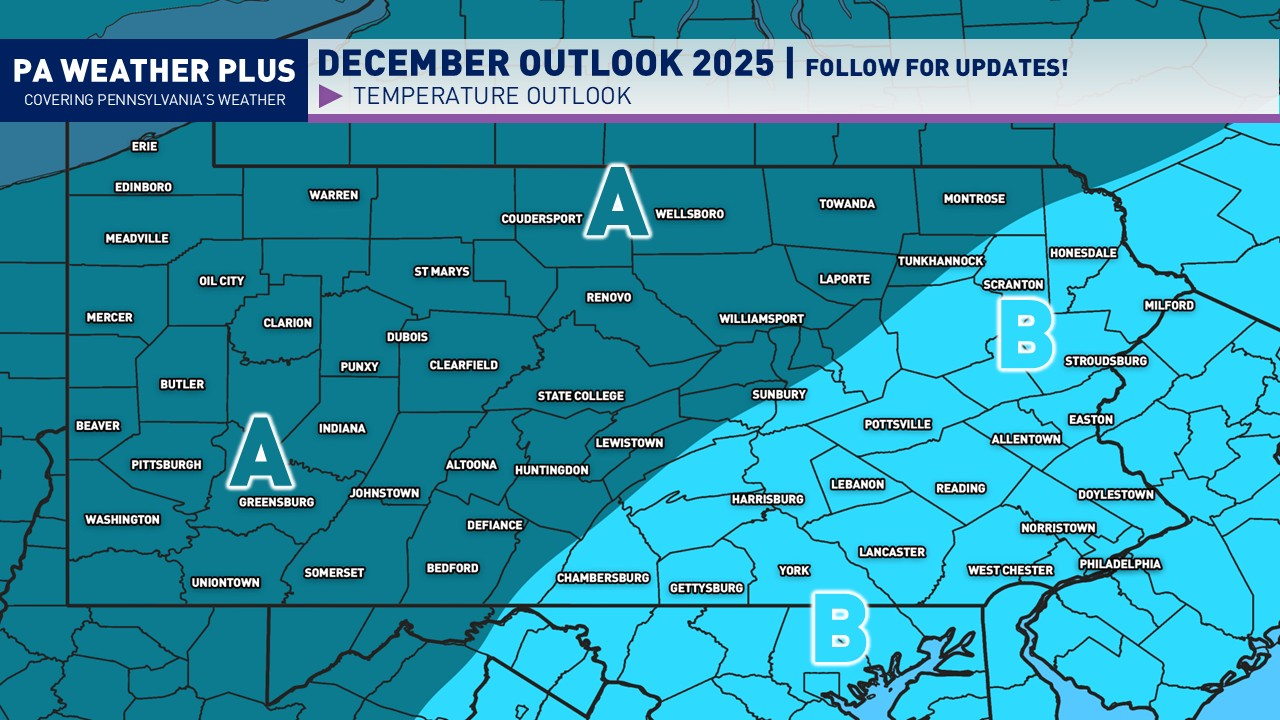 Pennsylvania 2025 December Winter Forecast