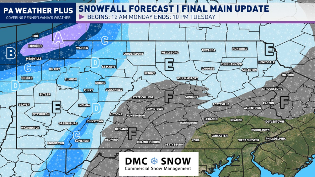 Incoming First Snow Event of Winter Season for Pennsylvania - PA ...